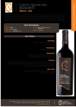 CHEVAL QUANCARD RESERVE Médoc 2016 - DE - Cheval Quancard, Grands vins ...